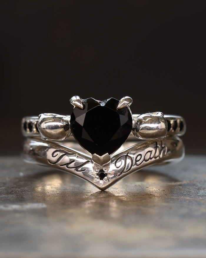 Til Death Wedding Bands - Gothic Silver & Gold Wedding Rings ...