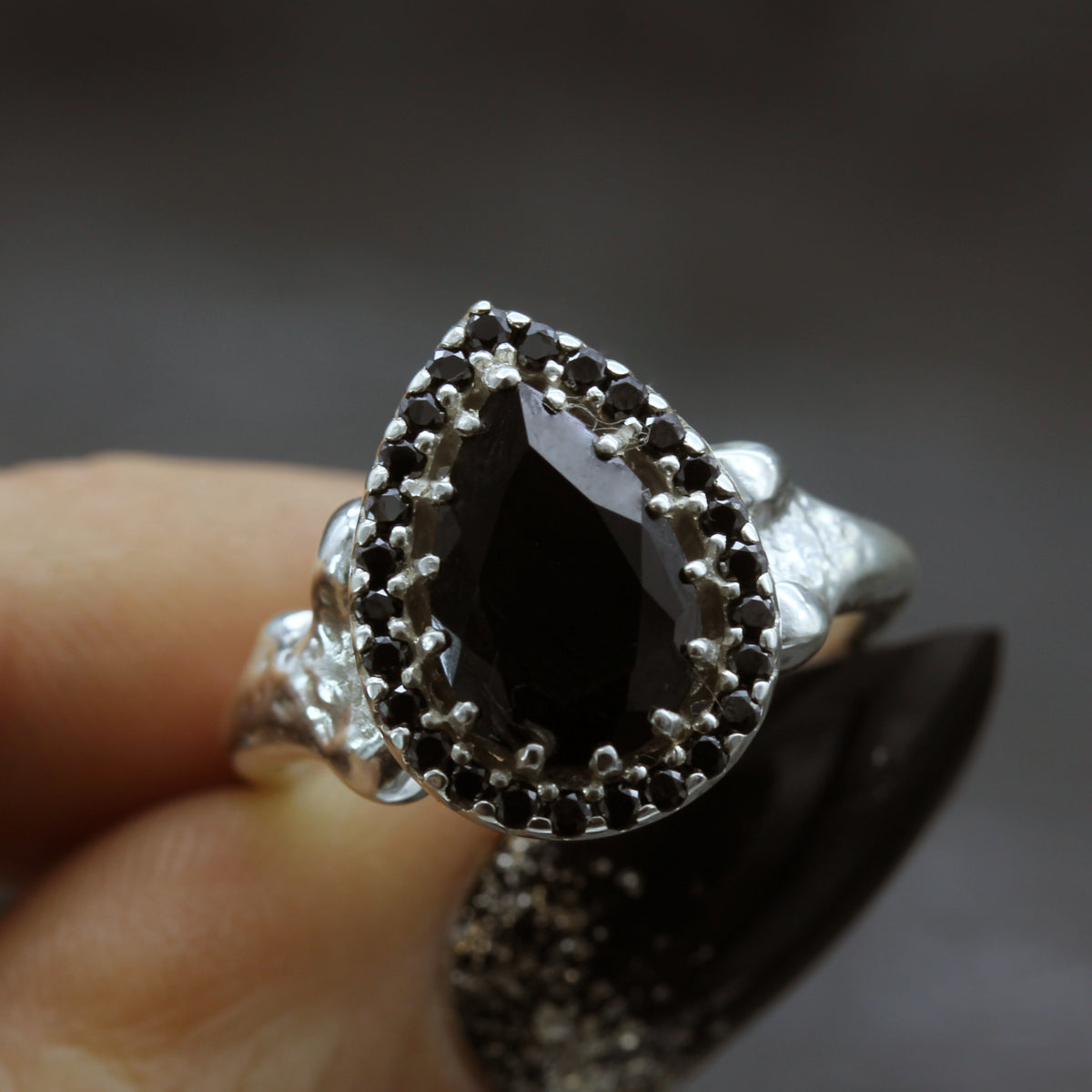 Gothic Bone Engagement Ring | hellcatjewellery