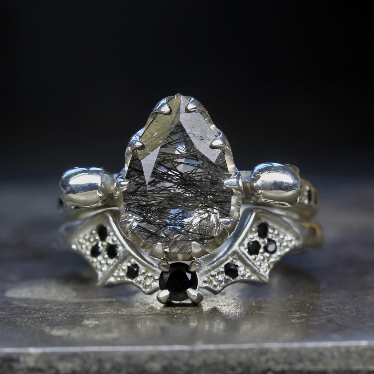 Black Bat Wedding Ring – hellcatjewellery