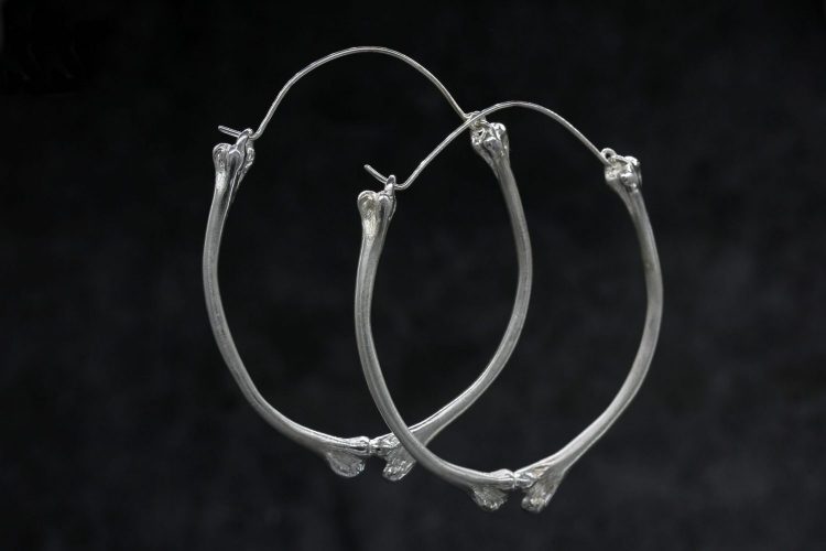 Bone Hoop Earrings – hellcatjewellery