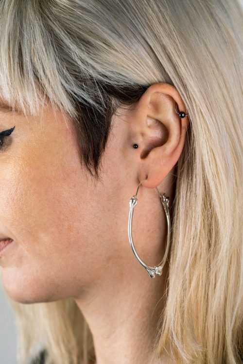 Bone Hoop Earrings – hellcatjewellery